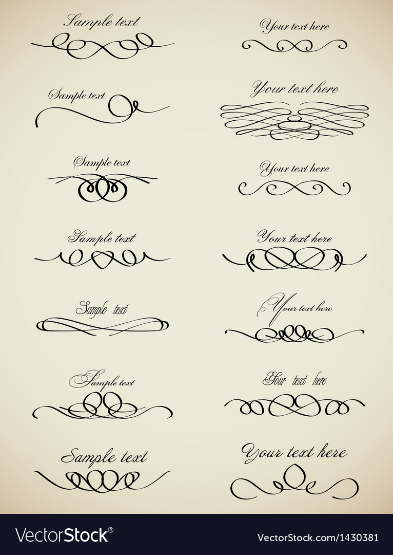 Decorative elements border Royalty Free Vector Image