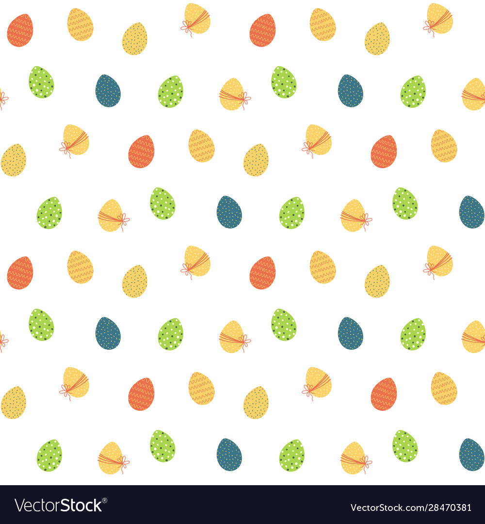 Easter eggs seamless pattern repeat Royalty Free Vector