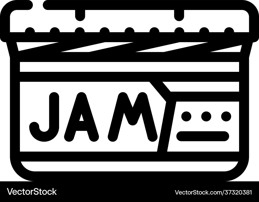 Jam canned food line icon Royalty Free Vector Image