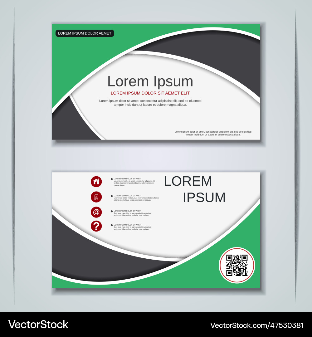 Modern business visiting card design template Vector Image