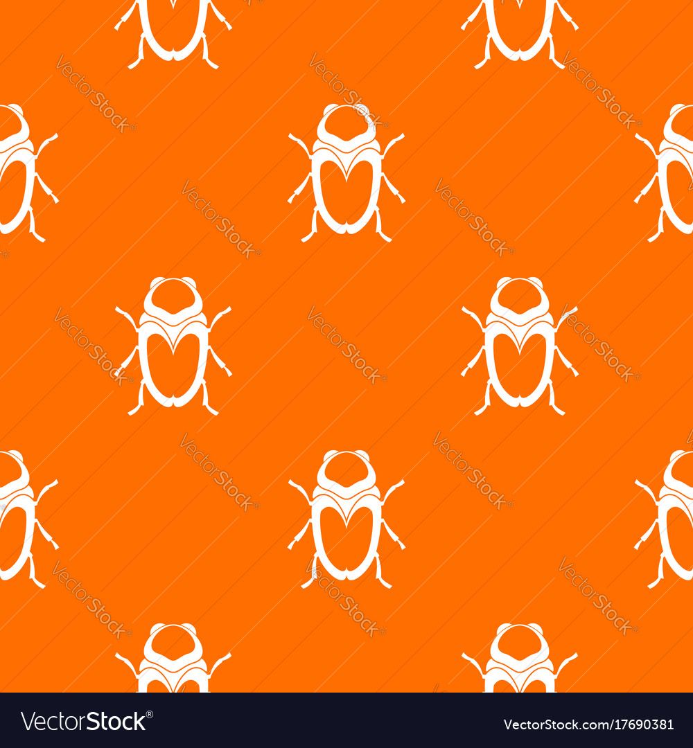 Scarab beetle pattern seamless Royalty Free Vector Image