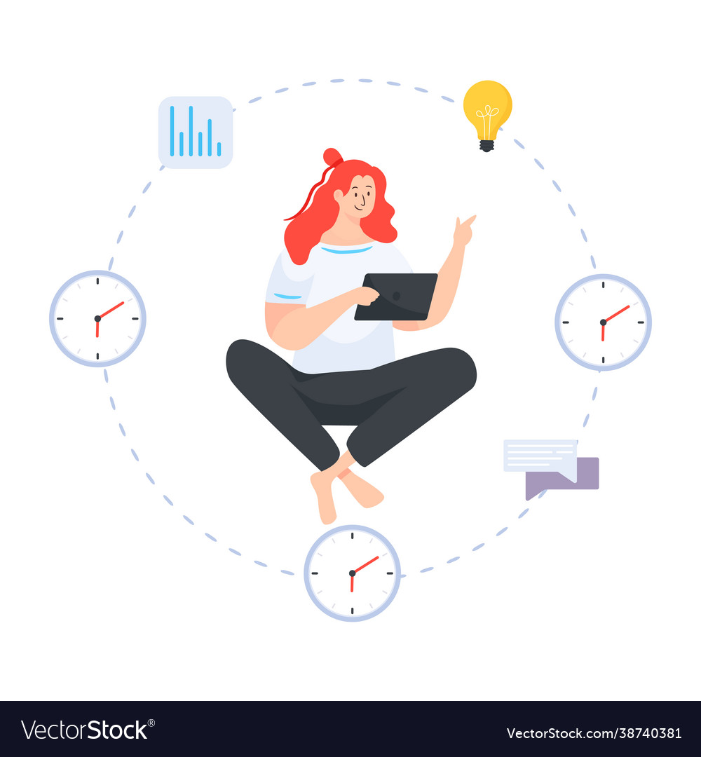 Scheduling tasks Royalty Free Vector Image - VectorStock