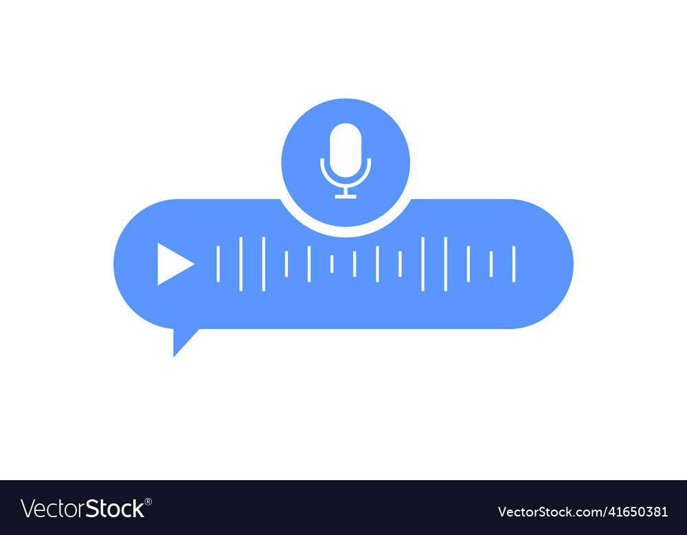 Voice messages bubble icon with sound wave Vector Image