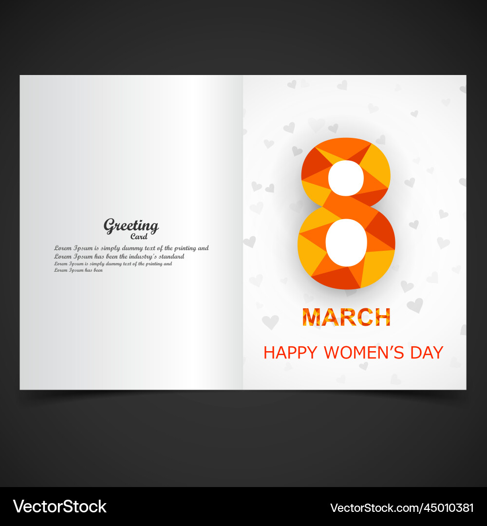 Women s day card design Royalty Free Vector Image