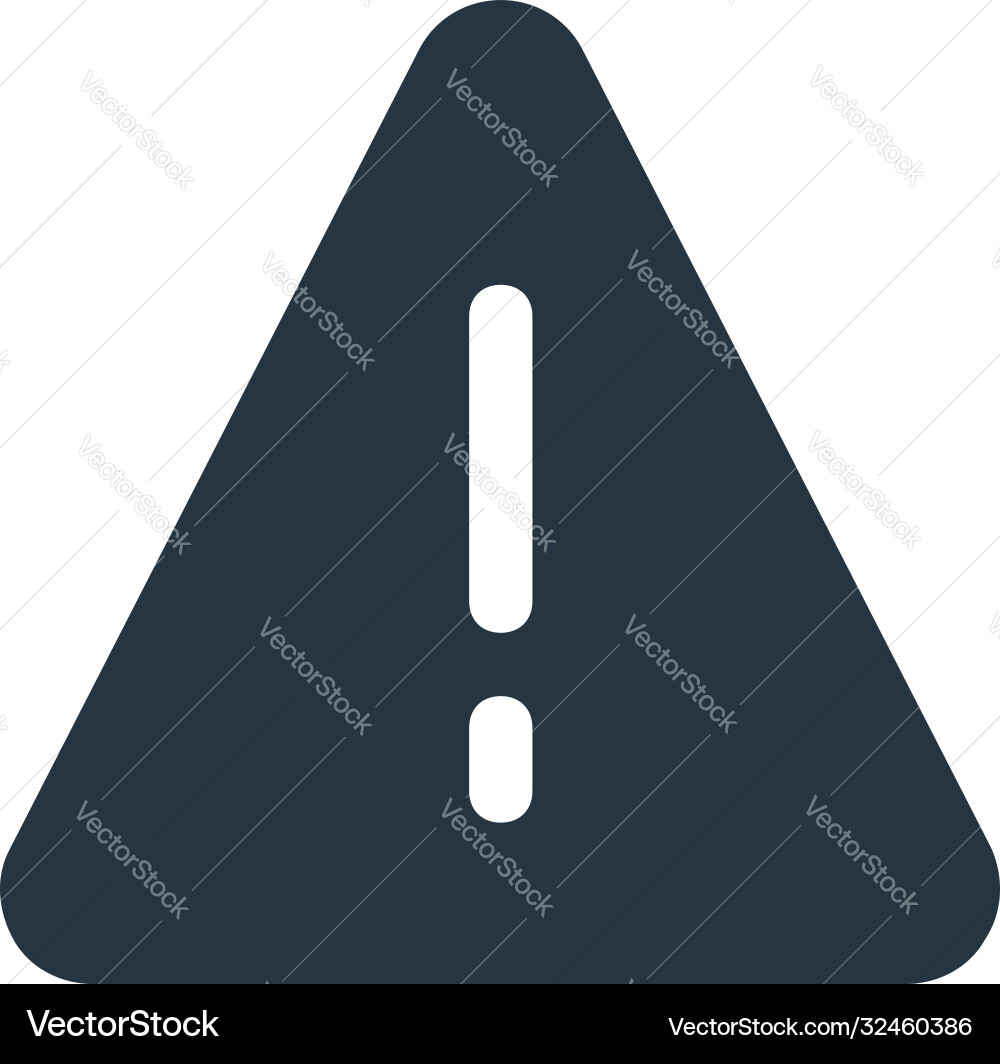 Alert icon editable stroke linear Royalty Free Vector Image
