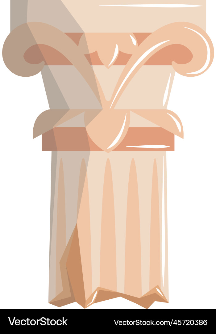 Column greek culture isolated Royalty Free Vector Image