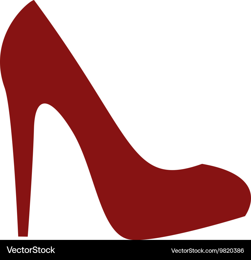 Elegant high heel shoe icon Royalty Free Vector Image