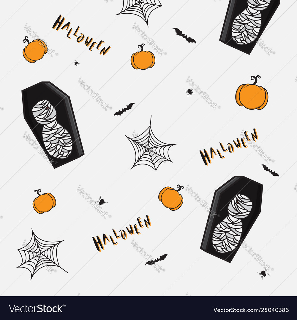 Halloween seamless pattern background Royalty Free Vector