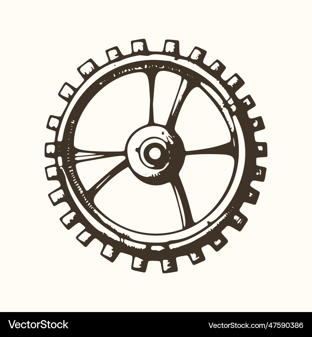 Industrial gear wheel - icon for technology Vector Image