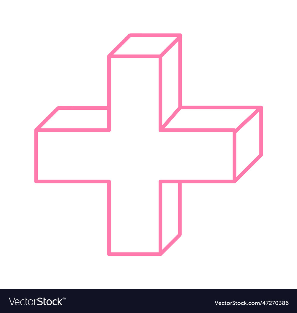 Linear plus element Royalty Free Vector Image - VectorStock