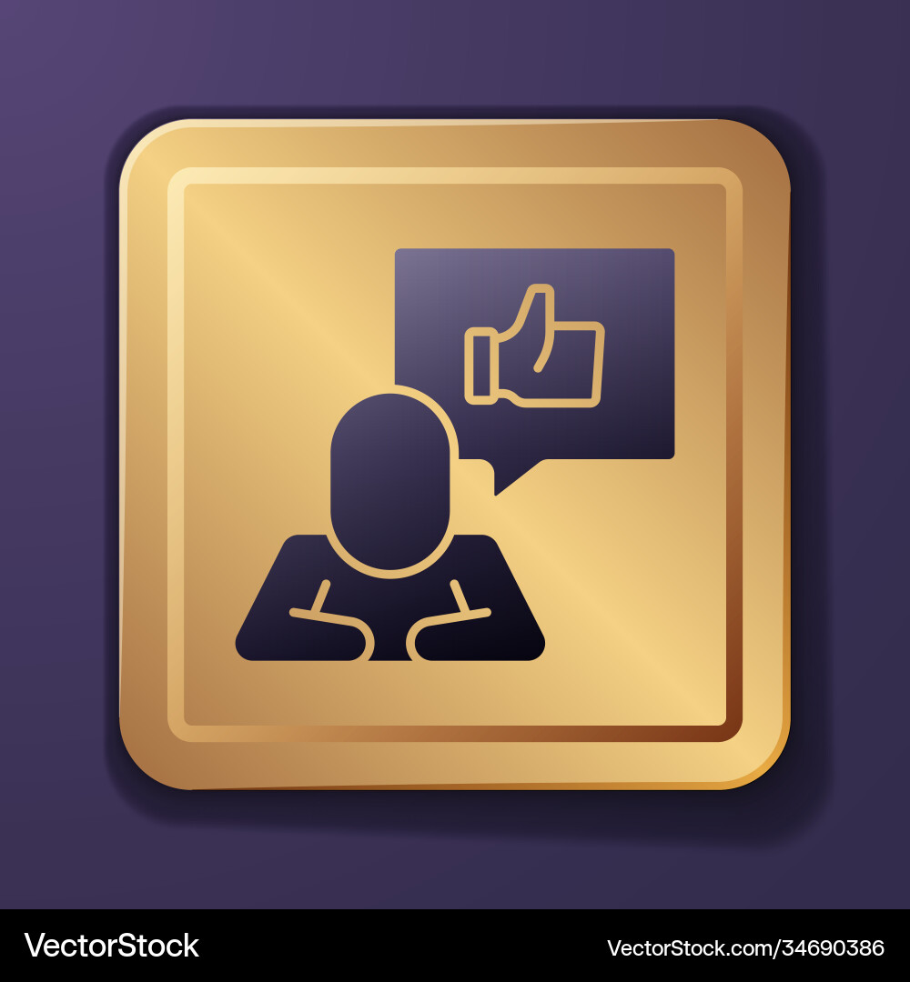 Purple hand like icon isolated on Royalty Free Vector Image