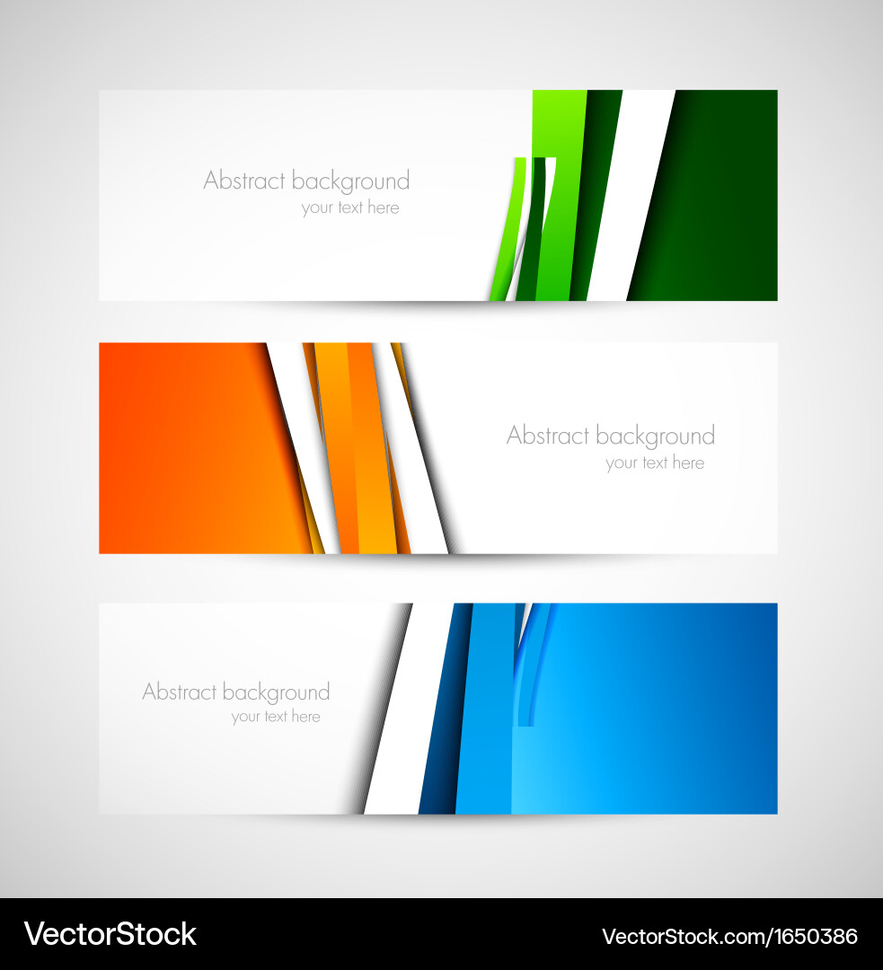 Set of banners with lines Royalty Free Vector Image