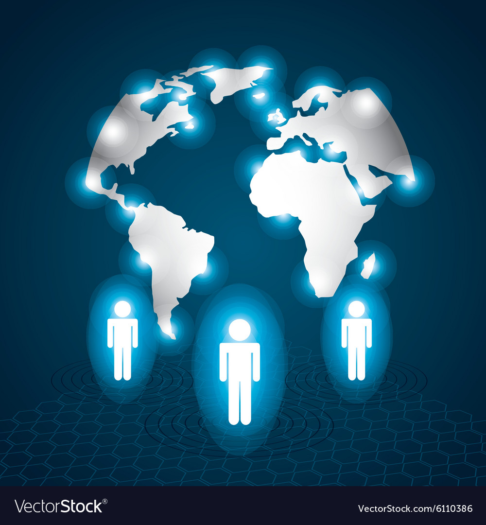 Tech world Royalty Free Vector Image - VectorStock