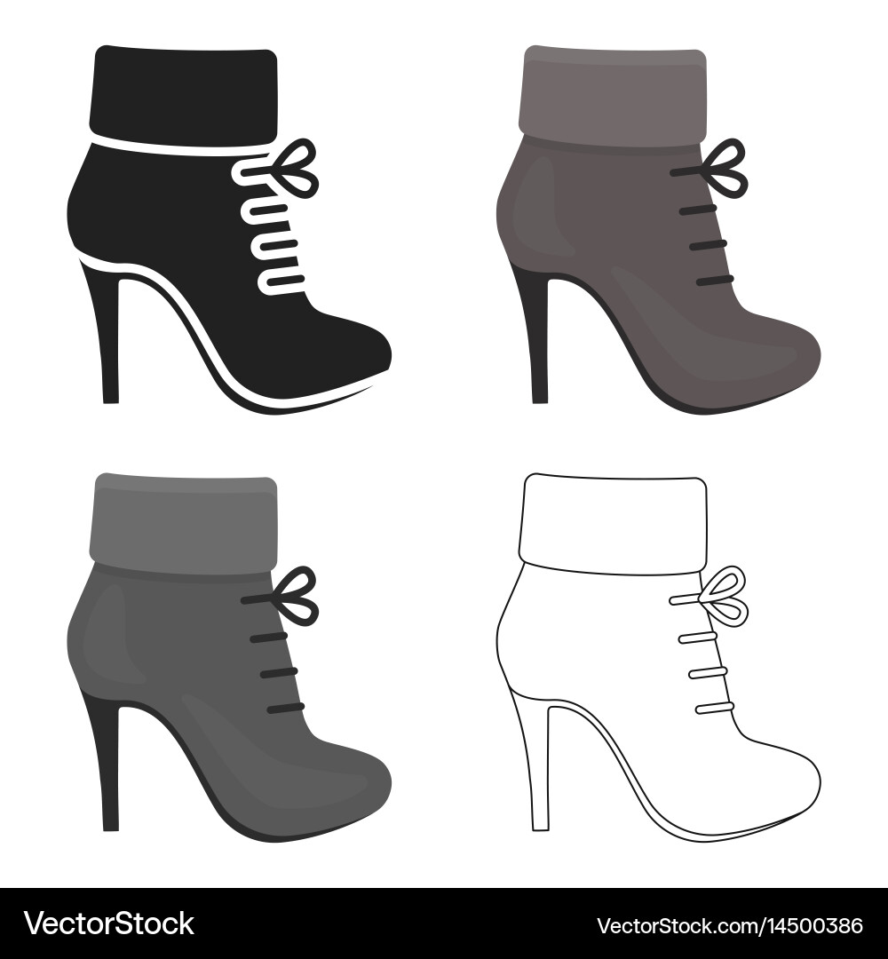 Woman boot icon of for web Royalty Free Vector Image