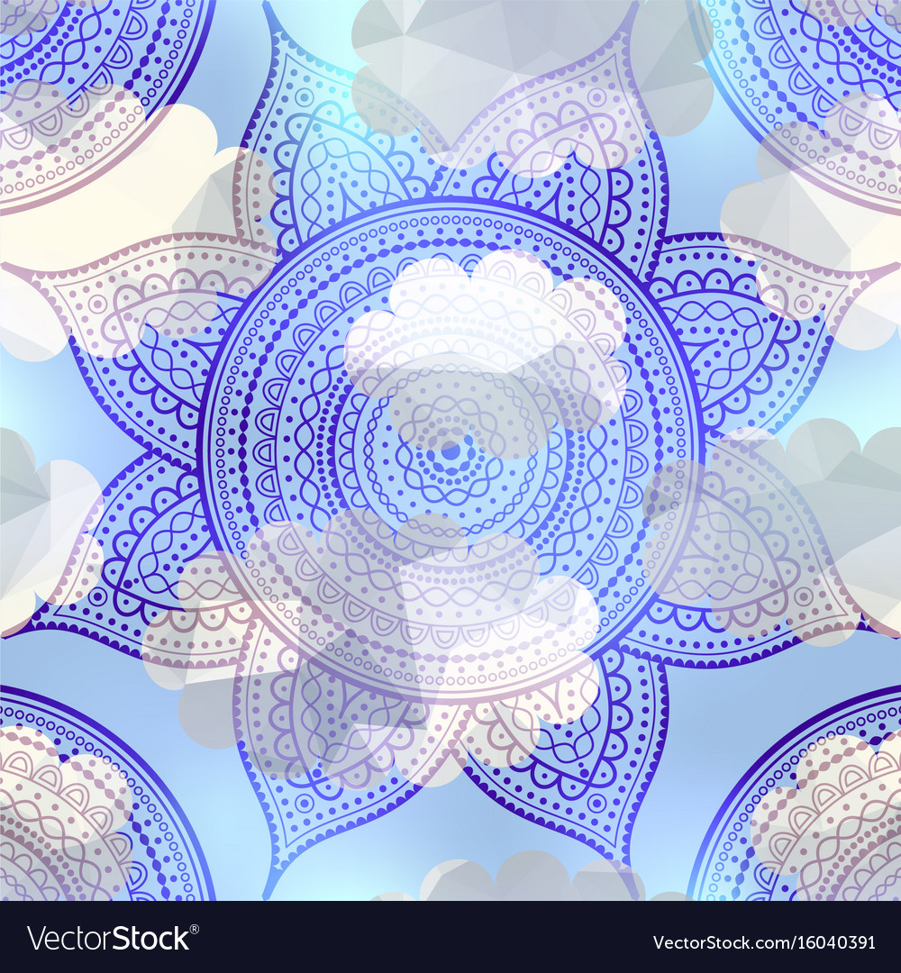 Abstract round mandala pattern Royalty Free Vector Image