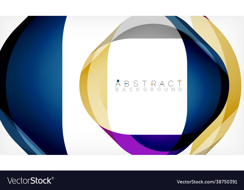Abstract square shape with overlapping waves Vector Image