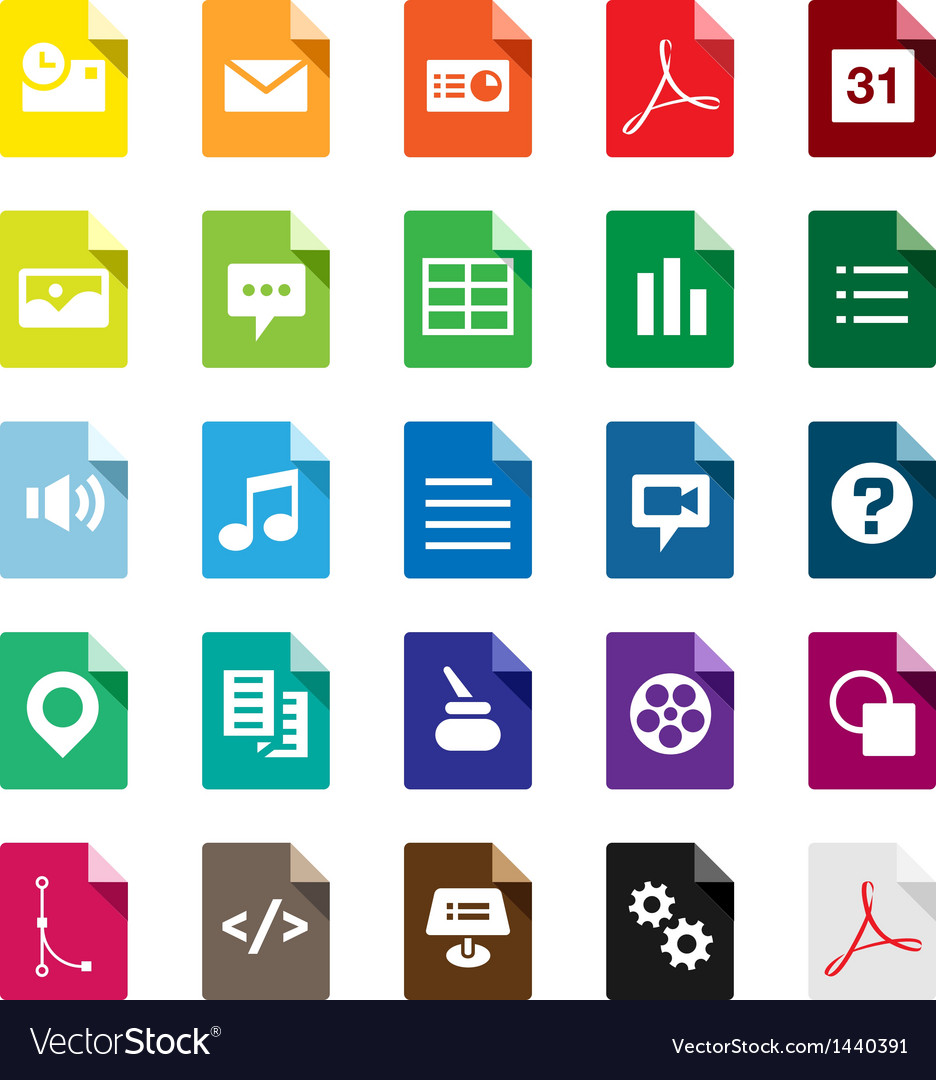 Document File Types Royalty Free Vector Image VectorStock