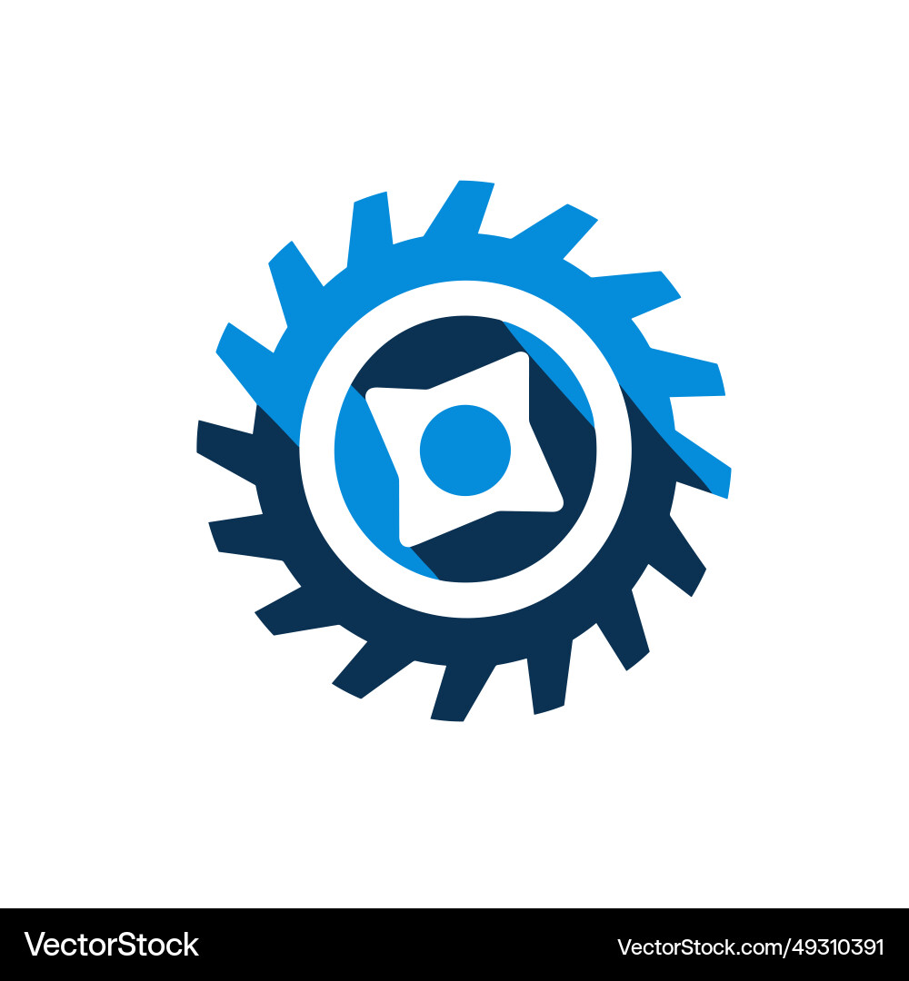 Electricity company filled blue logo Royalty Free Vector
