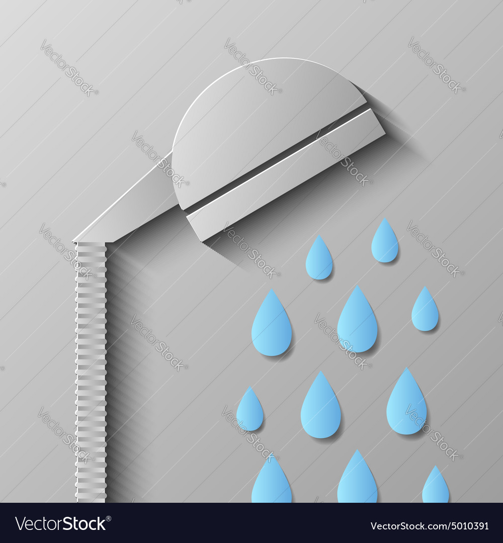 Head shower Royalty Free Vector Image - VectorStock
