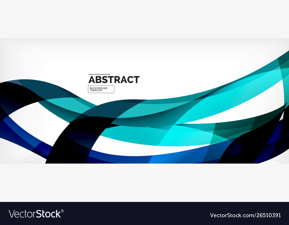 Linear wave web template Royalty Free Vector Image