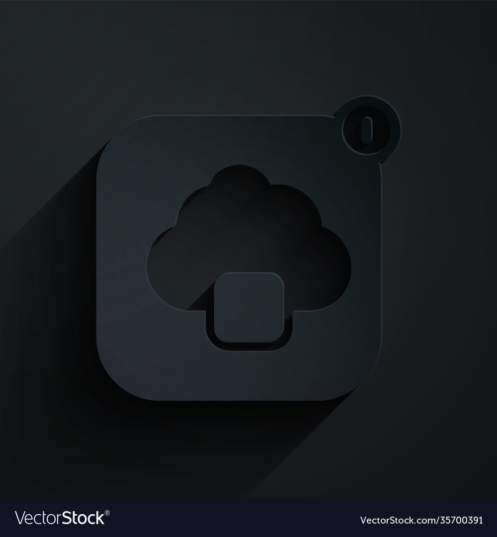 Paper cut cloud technology data transfer Vector Image