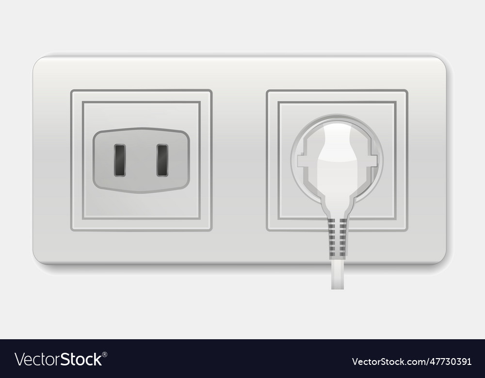 Realistic socket usa canada socket Royalty Free Vector Image