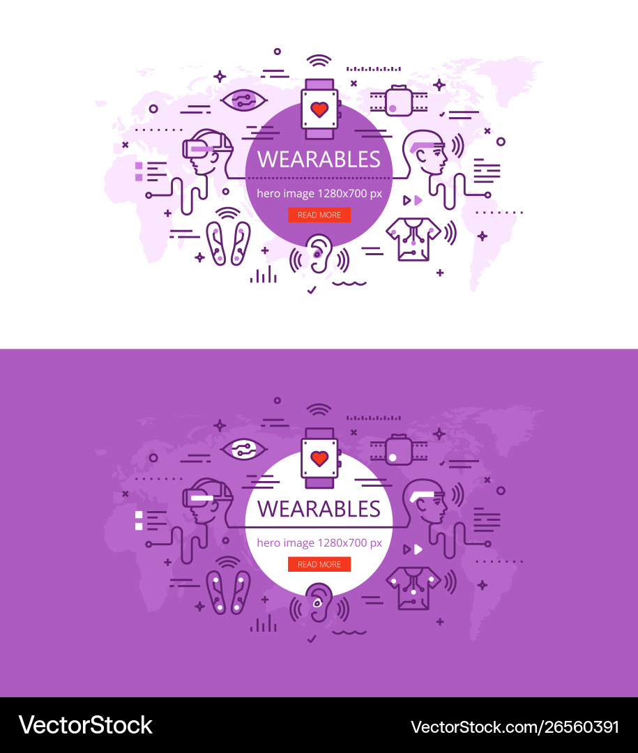 Smart watch and wearables gadgets Royalty Free Vector Image