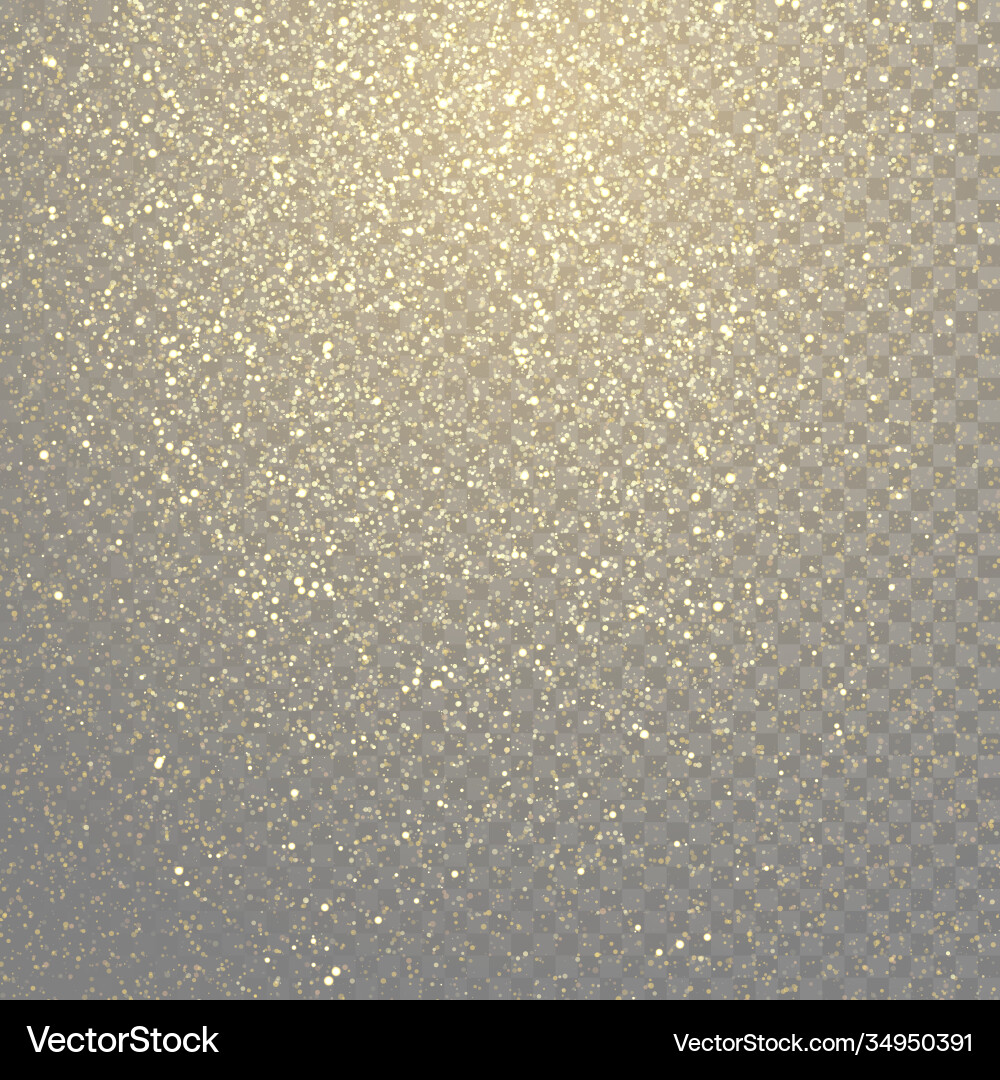 Sparkling gold glitter particles effect golden Vector Image