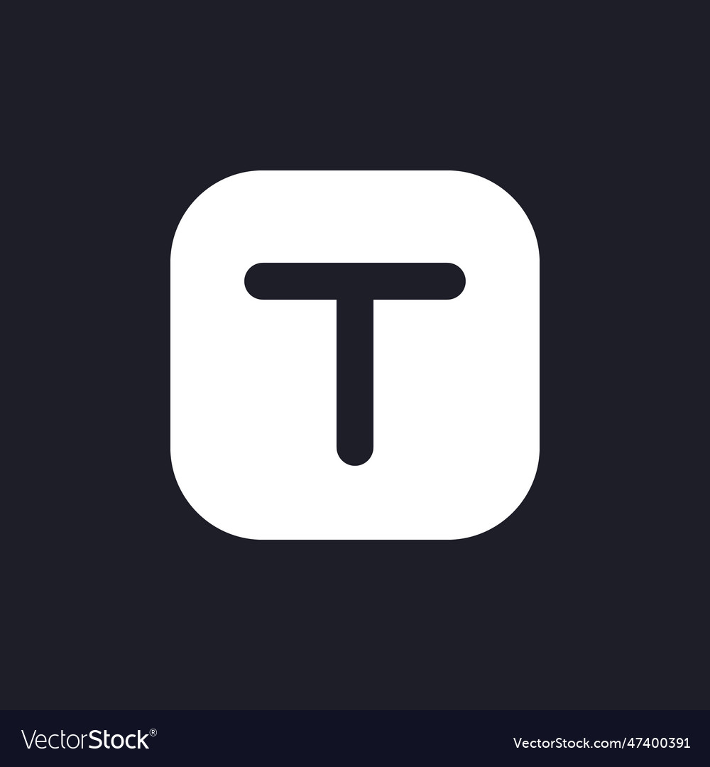 Text overlay white pixel perfect solid ui icon Vector Image