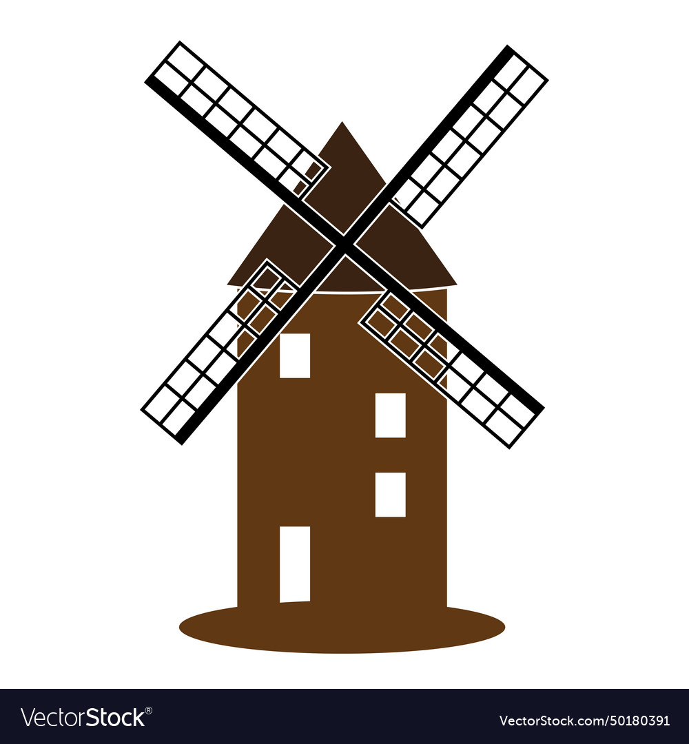 Windmill logo Royalty Free Vector Image - VectorStock