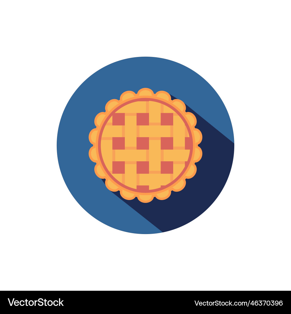 American cake flat icon round circle Royalty Free Vector