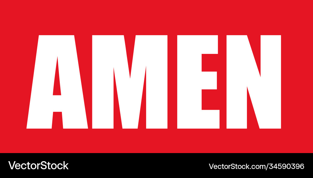 Christian quote design - amen Royalty Free Vector Image