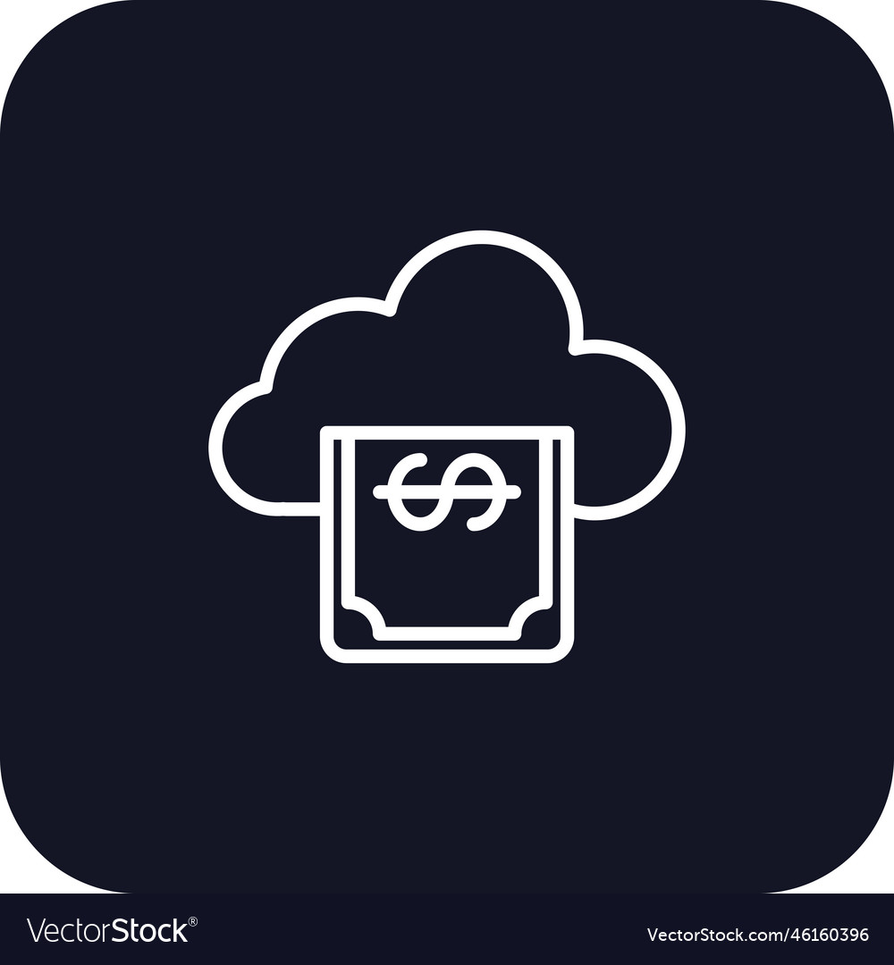 Cloud icons with black filled outline style Vector Image