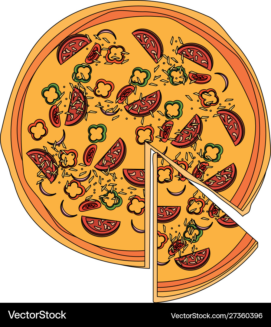 Delicious italian pizza design Royalty Free Vector Image