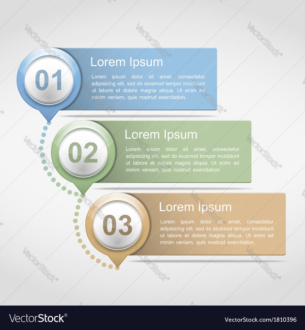 Design template with three elements Royalty Free Vector