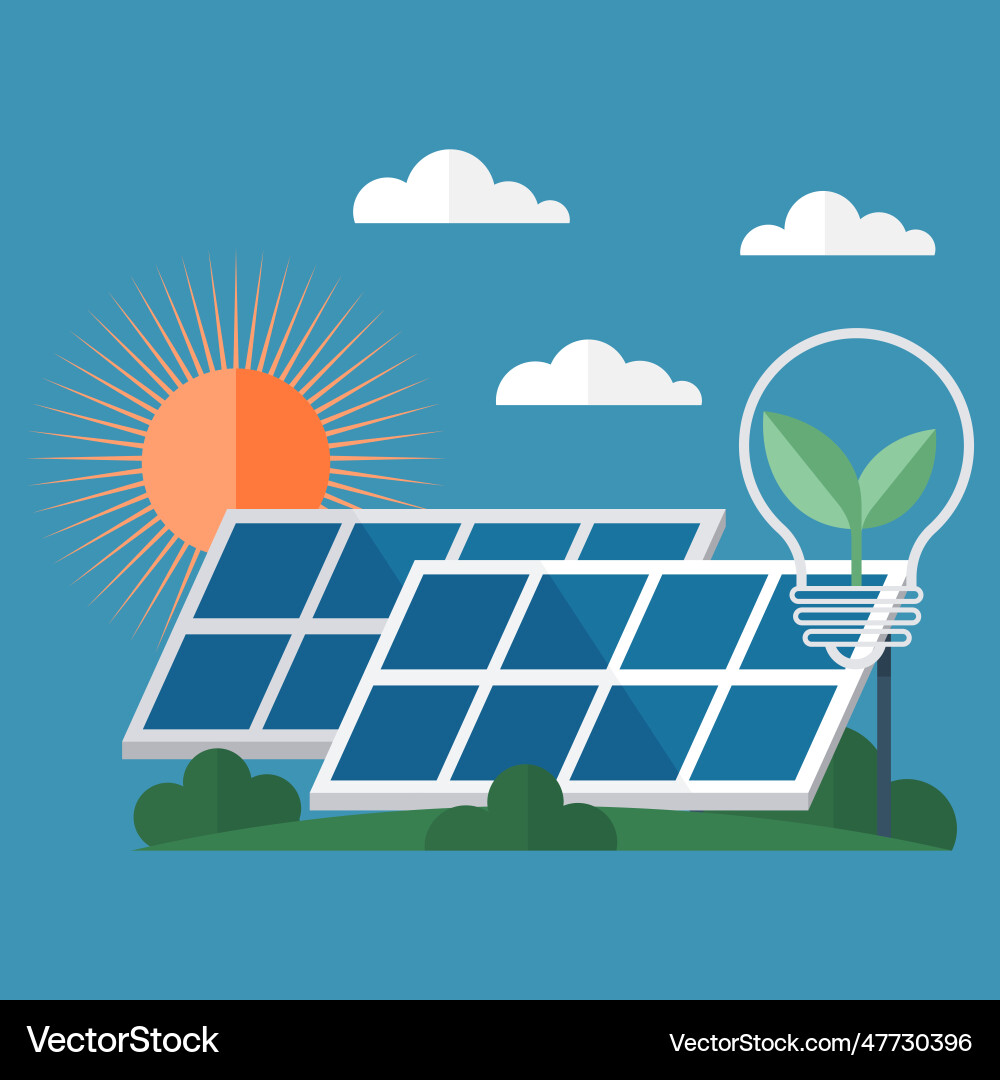 Eco friendly power industry sustainable Royalty Free Vector