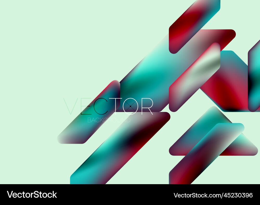 Fluid color dynamic geometric shapes abstract Vector Image