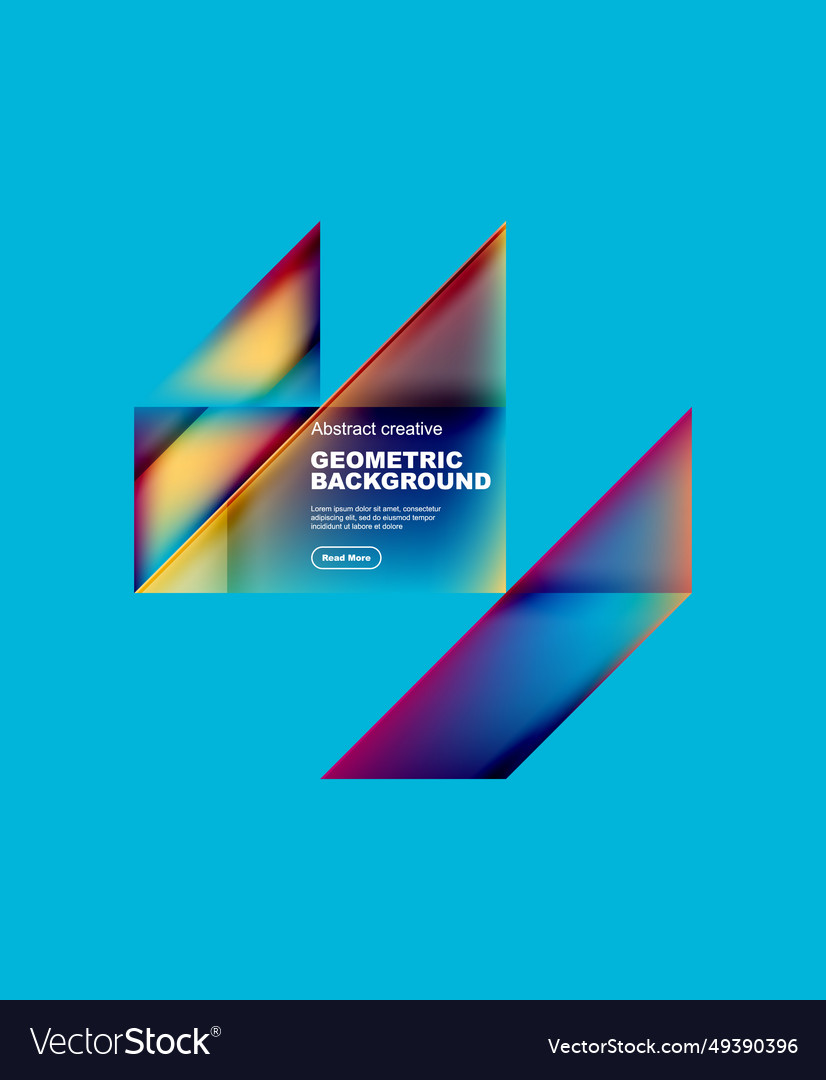 Gradient triangles abstract background Royalty Free Vector