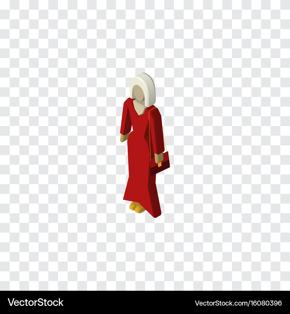 Isolated woman isometric female element Royalty Free Vector