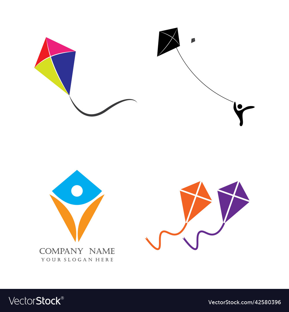 Kite logo Royalty Free Vector Image - VectorStock