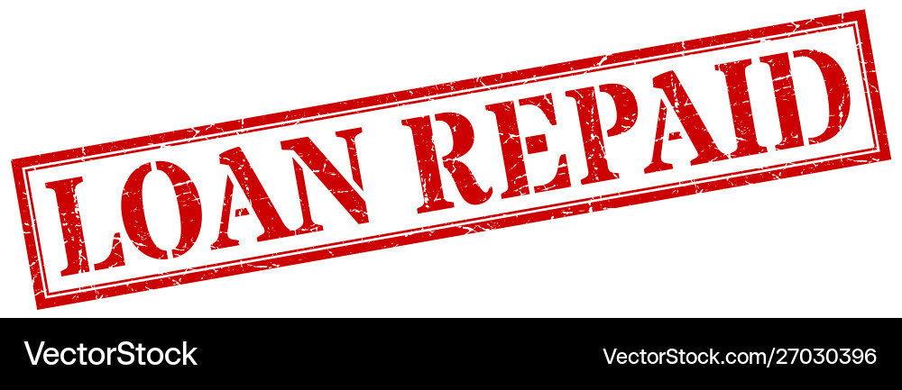 Loan repaid stamp square grunge sign Royalty Free Vector