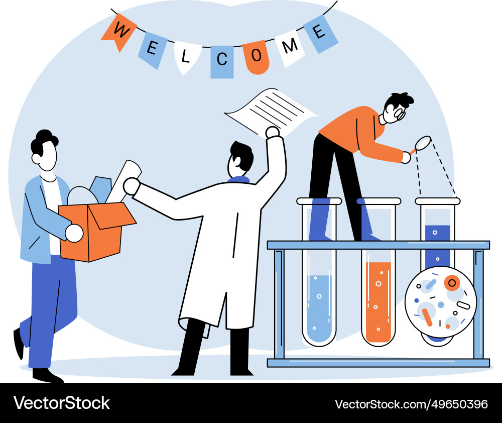 New employee the arrival signifies Royalty Free Vector Image
