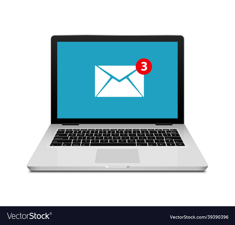 New message email notification computer Royalty Free Vector