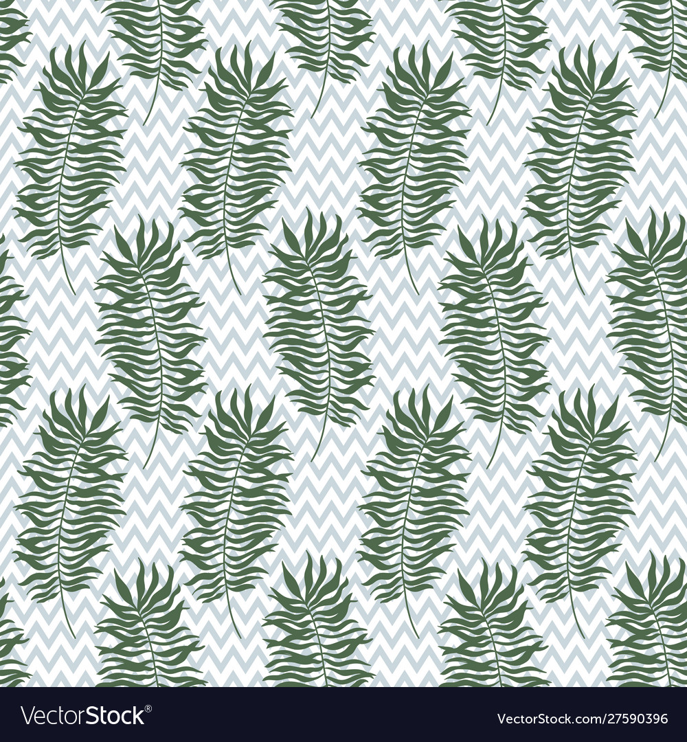Seamless pattern with tropical palm leaves Vector Image
