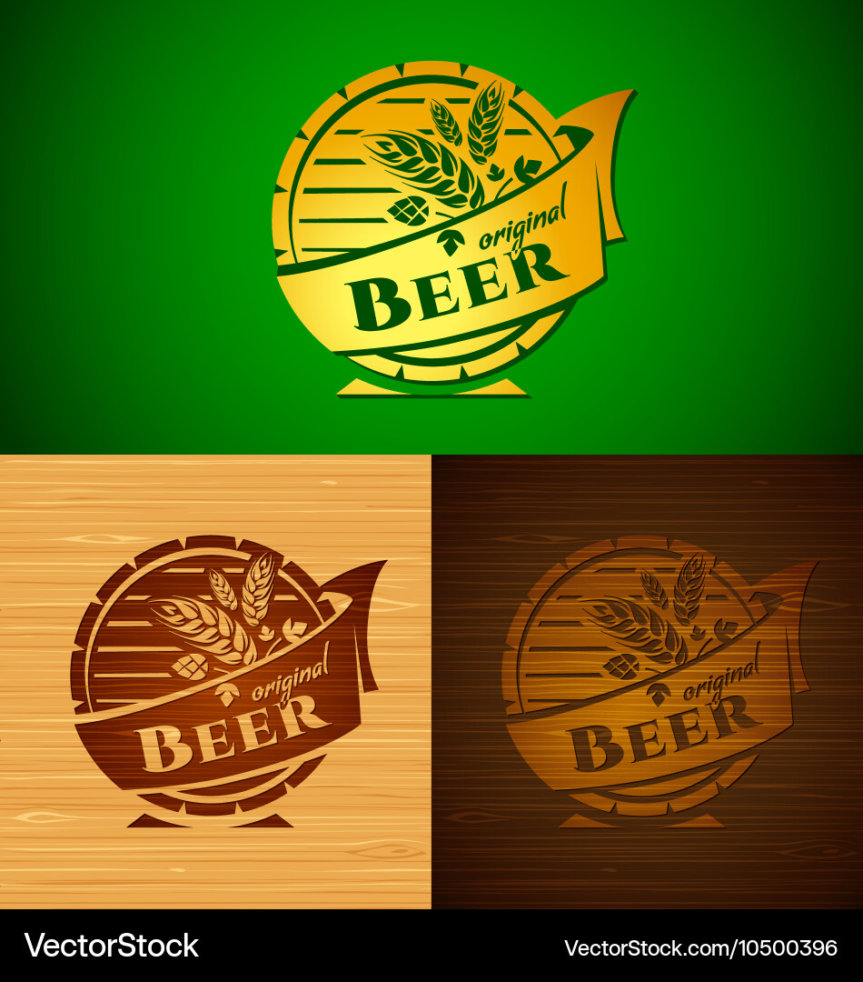 Set of templates beer emblem Royalty Free Vector Image