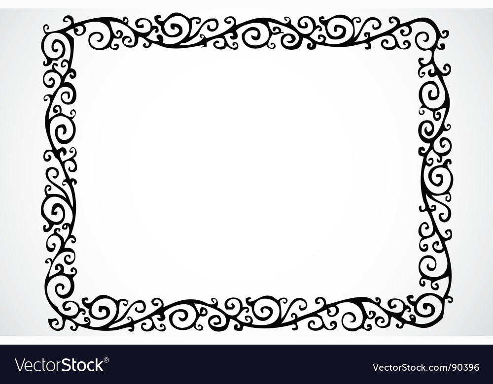 Swirl frame Royalty Free Vector Image - VectorStock