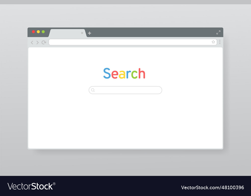 Web browser screen on computer screen Royalty Free Vector
