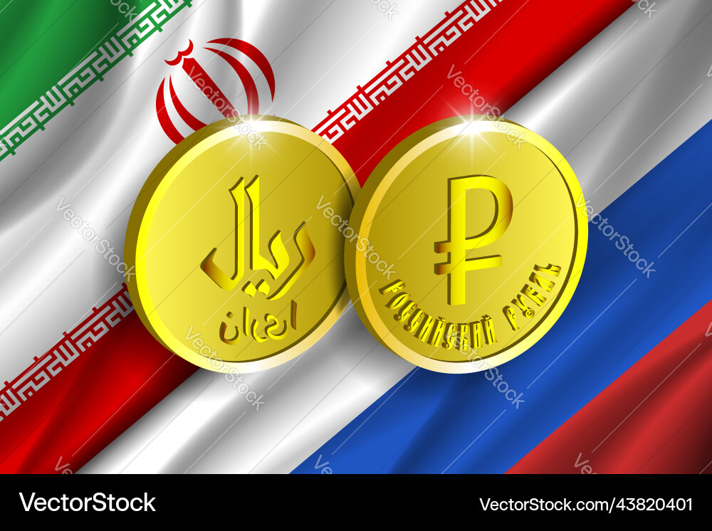 3d coins the inscriptions in persian Royalty Free Vector