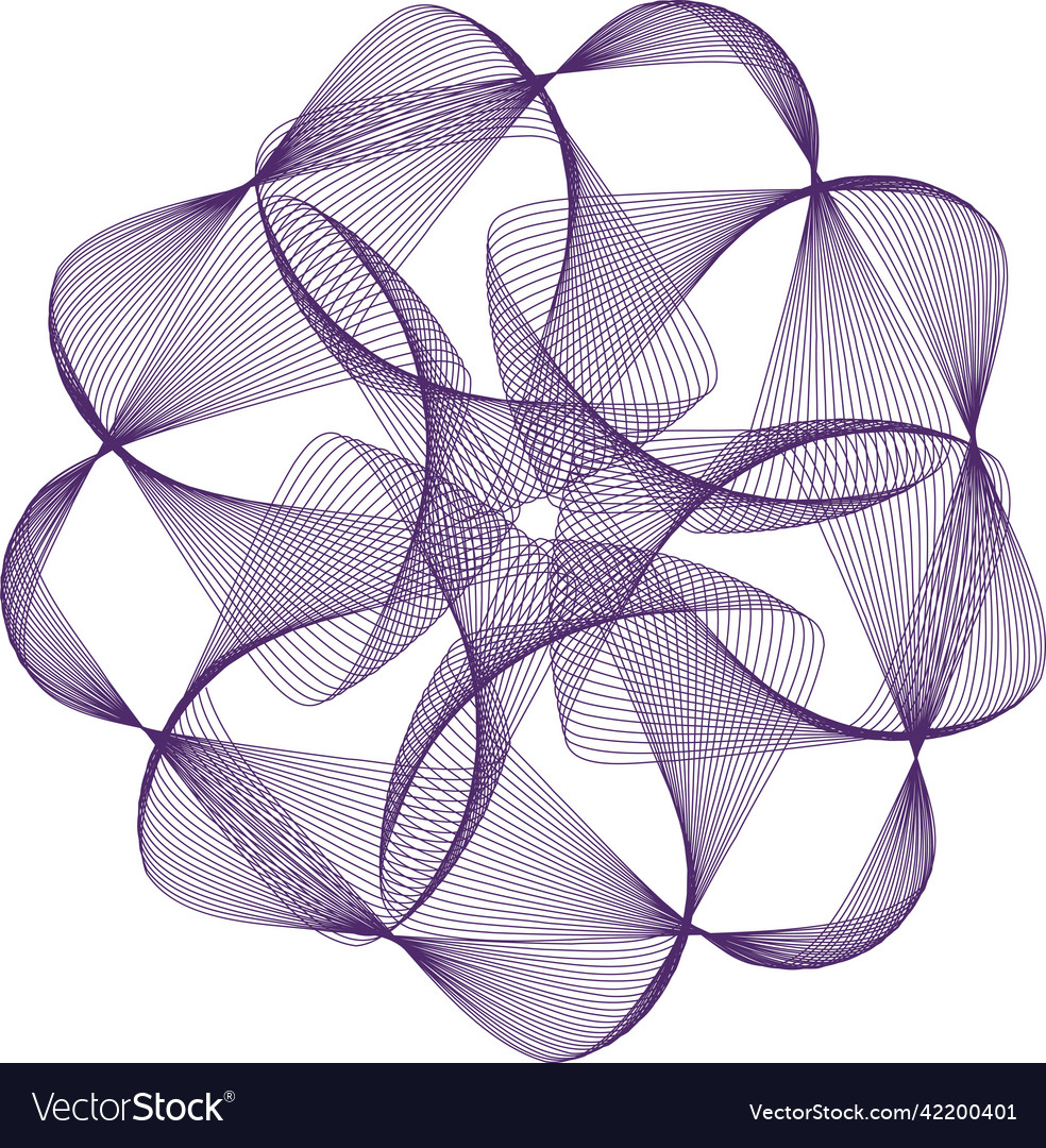 Abstract color linear spirograph rosette Vector Image