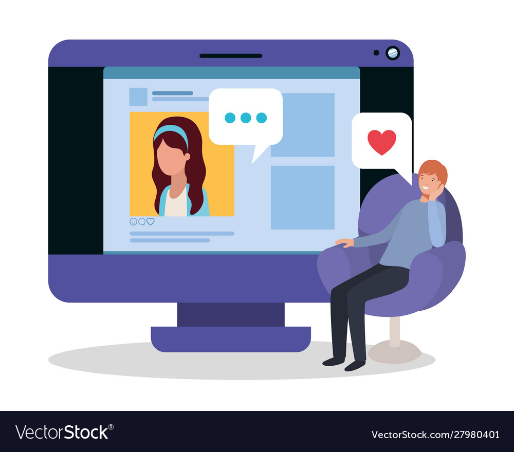 Digital computer and people design Royalty Free Vector Image